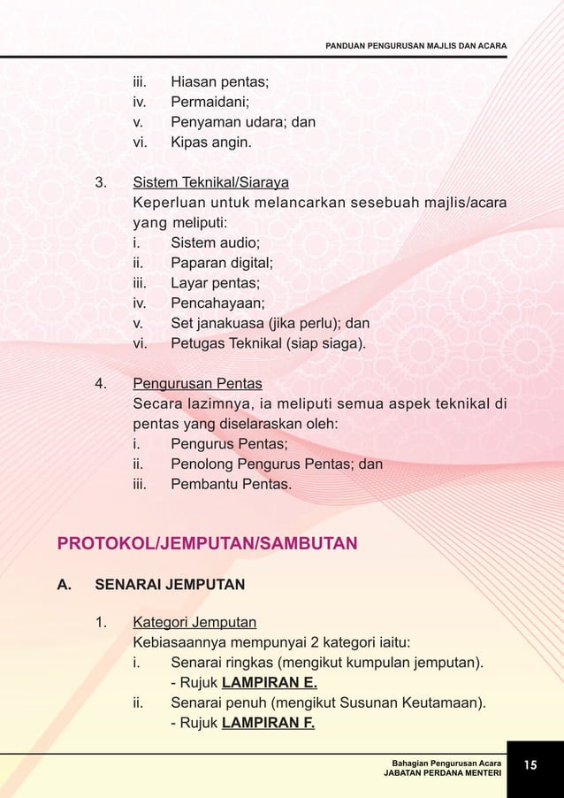 Buku panduan pengurusan majlis dan acara | PDF