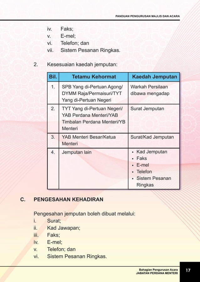 Buku panduan pengurusan majlis dan acara | PDF