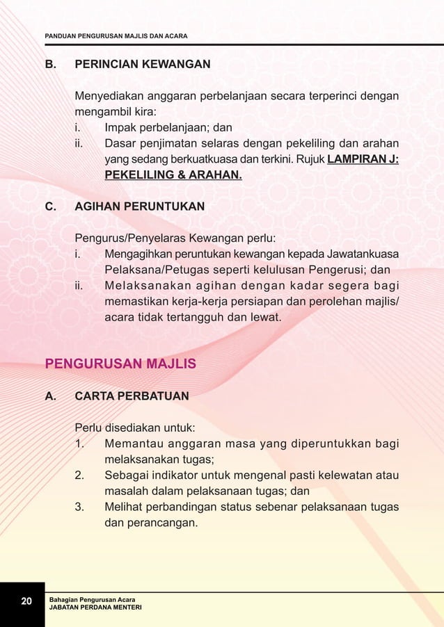 Buku panduan pengurusan majlis dan acara | PDF