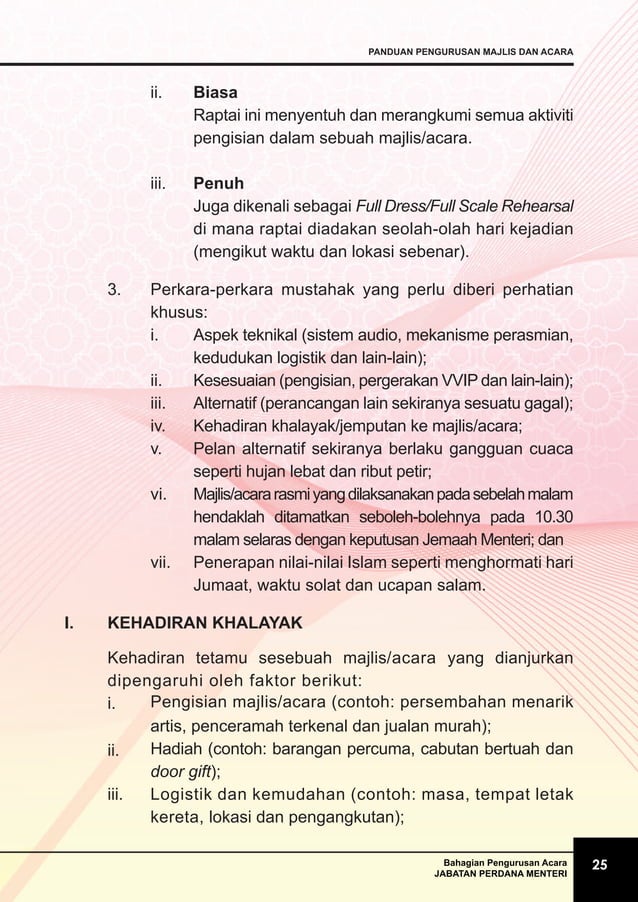 Buku panduan pengurusan majlis dan acara | PDF