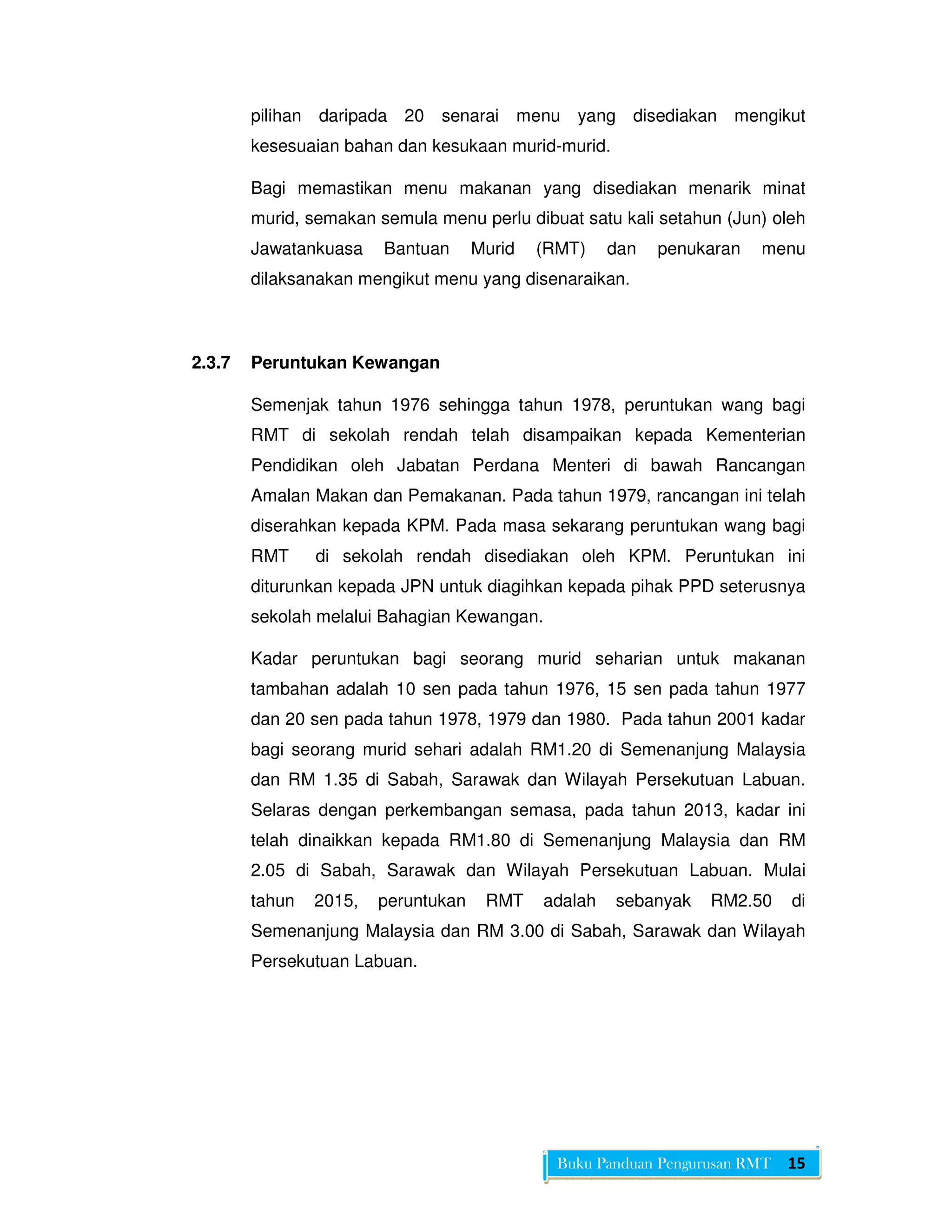 Buku panduan pengurusan rmt | PDF