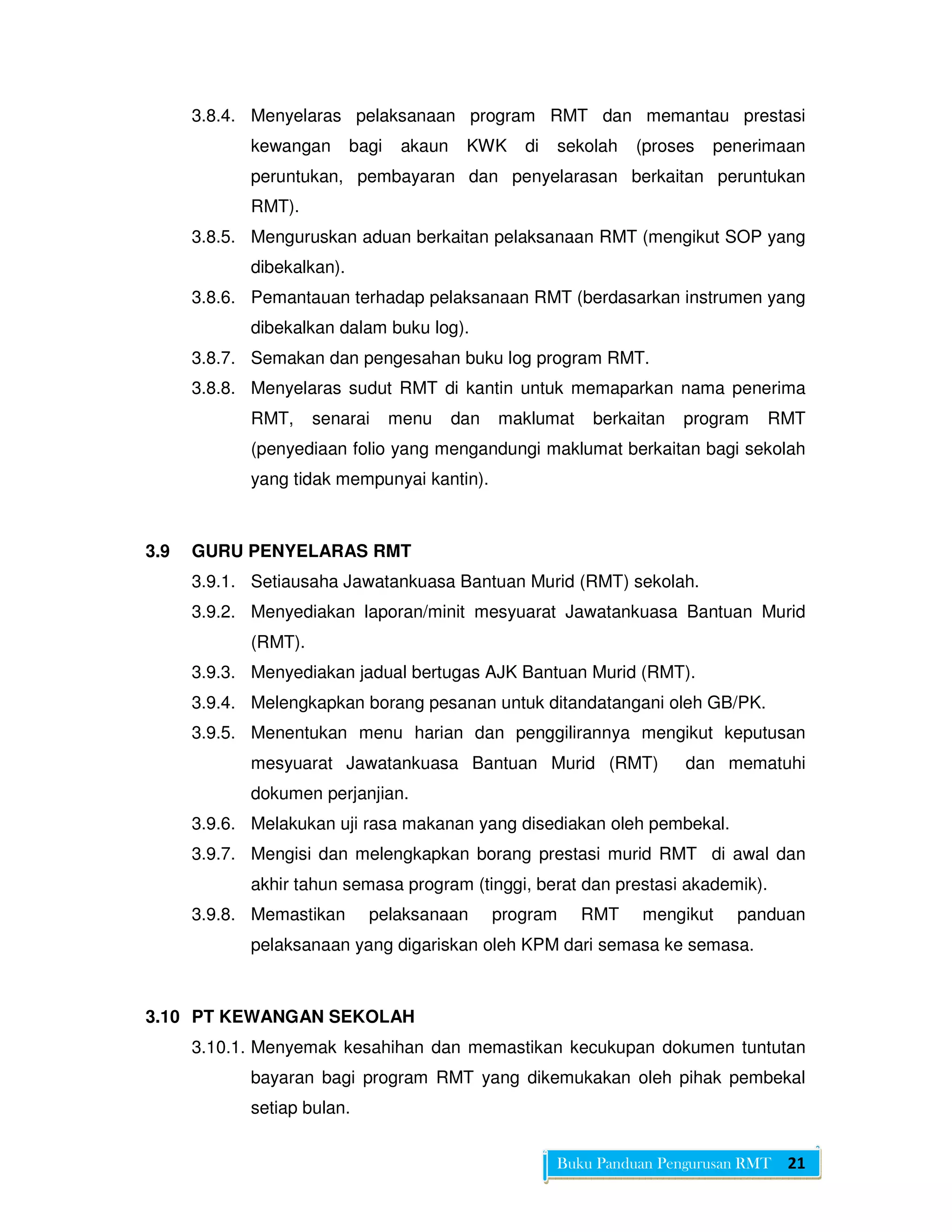 Buku panduan pengurusan rmt | PDF