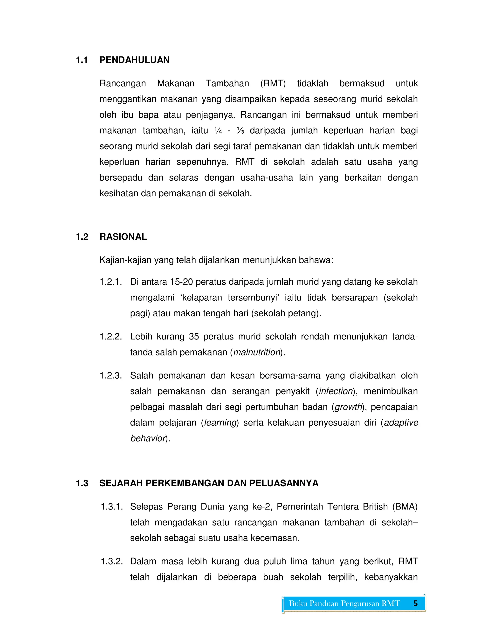 Buku panduan pengurusan rmt | PDF