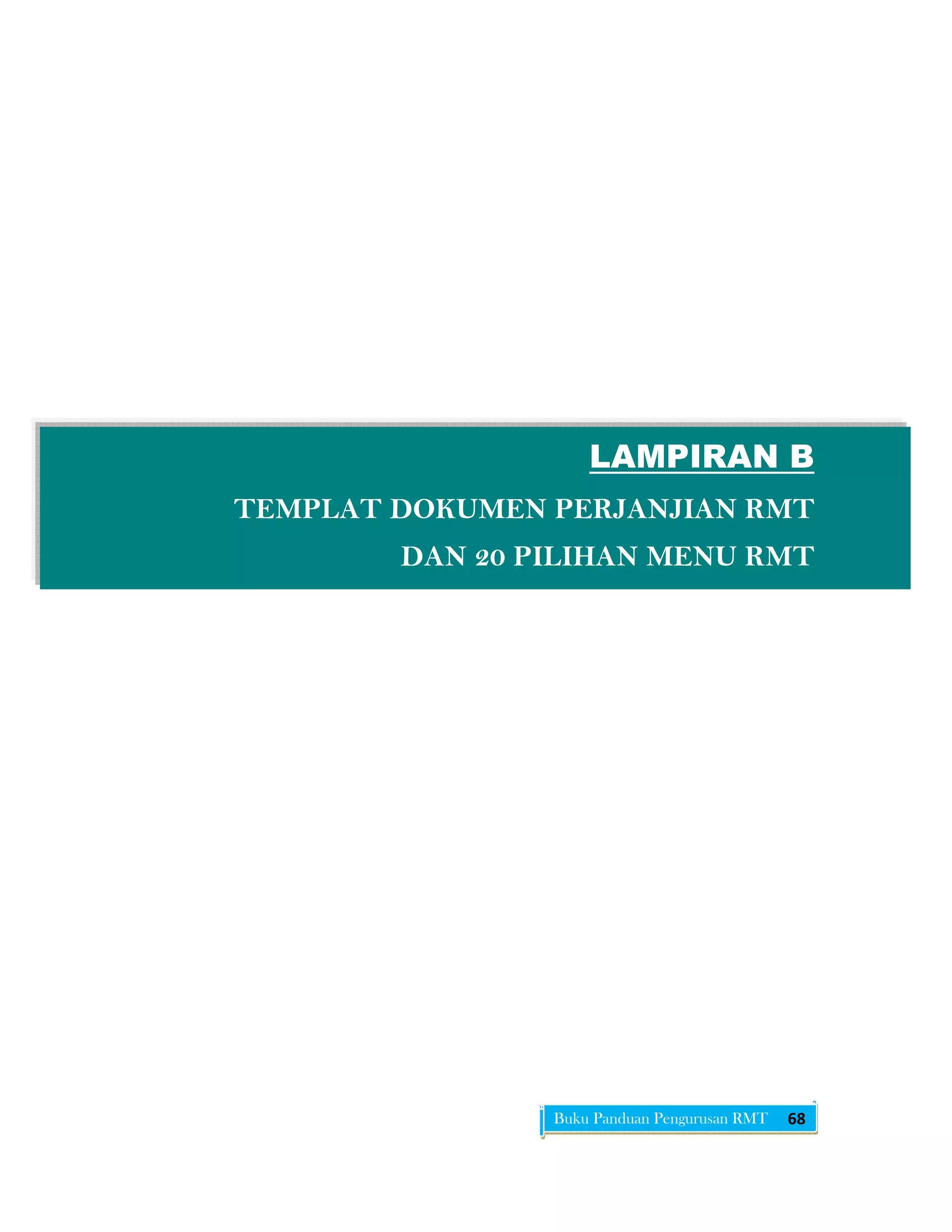 Buku panduan pengurusan rmt | PDF