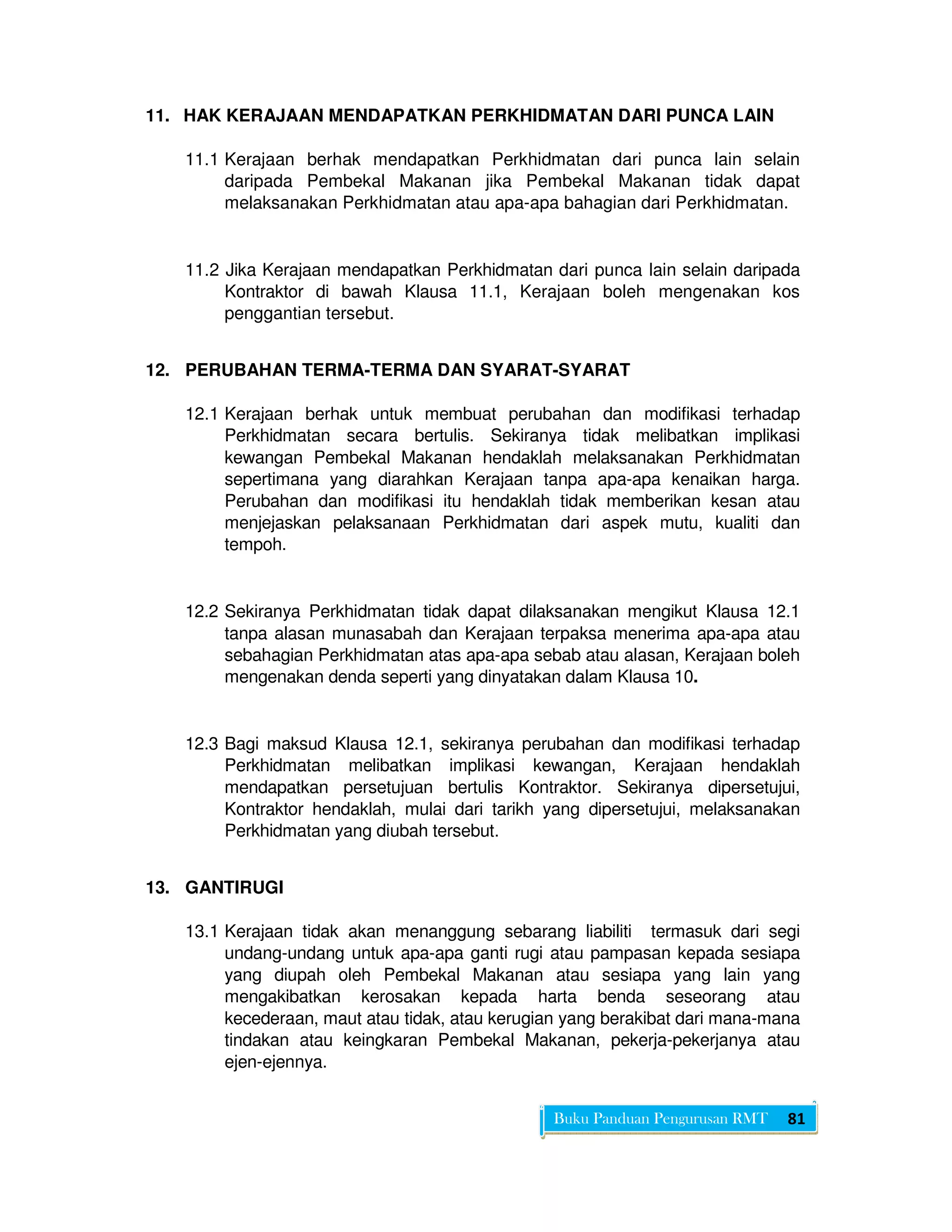 Buku panduan pengurusan rmt | PDF