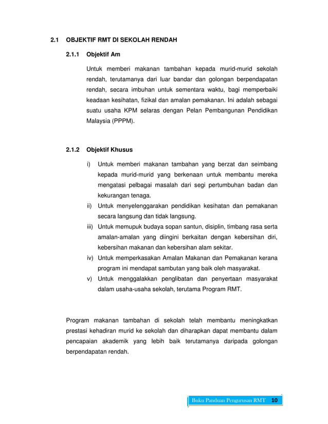 Buku panduan pengurusan rmt | PDF