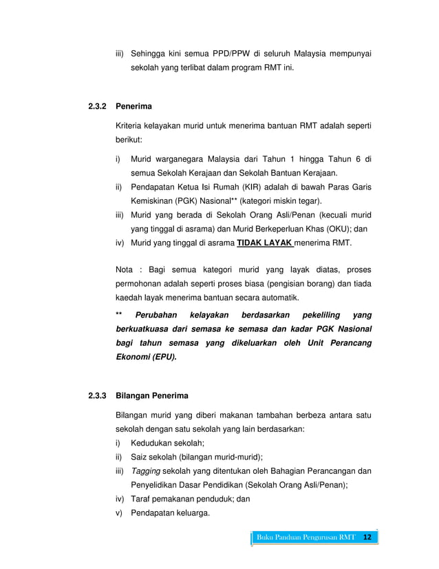 Buku panduan pengurusan rmt | PDF