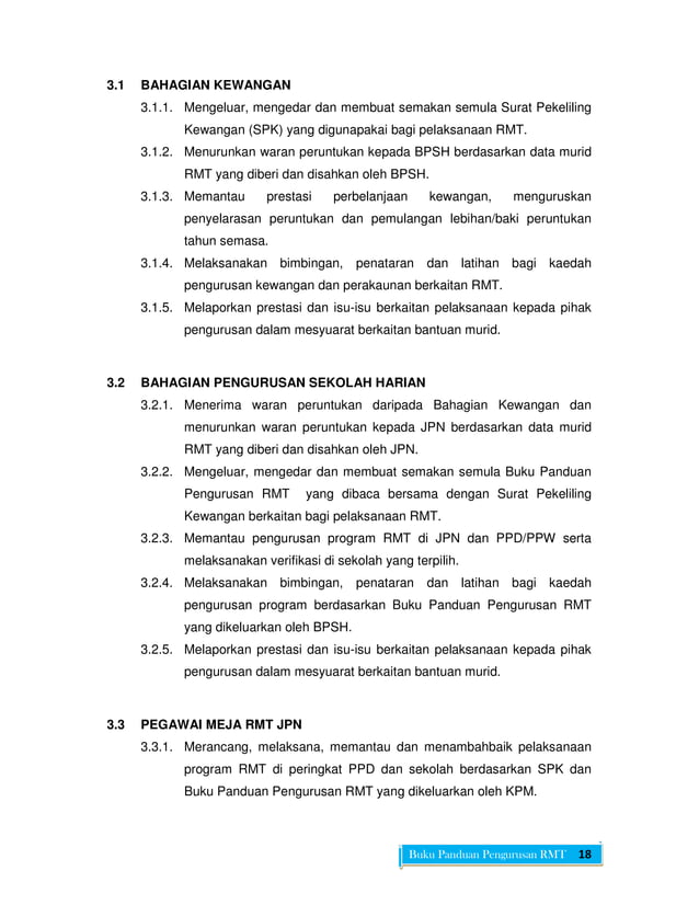 Buku panduan pengurusan rmt | PDF