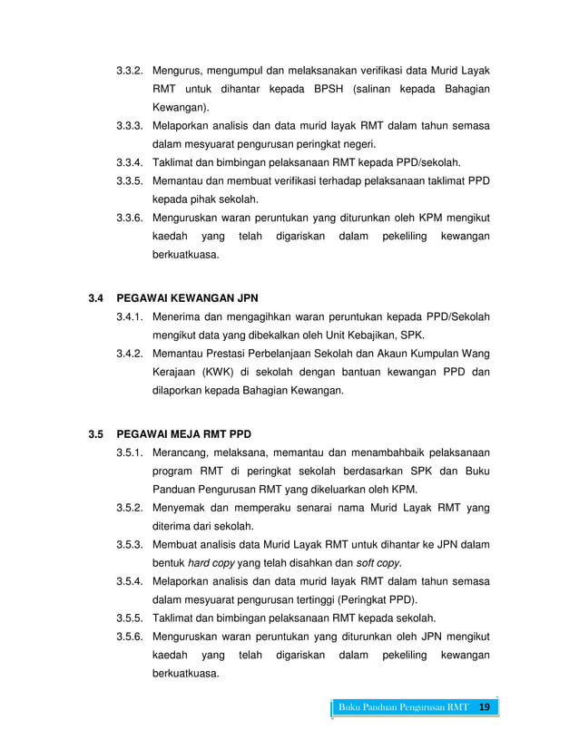 Buku panduan pengurusan rmt | PDF