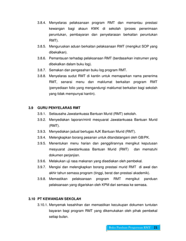 Buku panduan pengurusan rmt | PDF