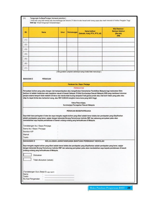 Buku panduan pengurusan rmt | PDF