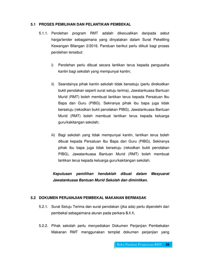 Buku panduan pengurusan rmt | PDF