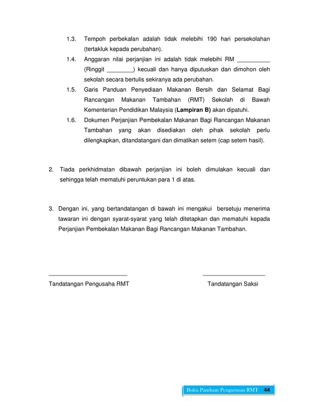 Buku panduan pengurusan rmt | PDF
