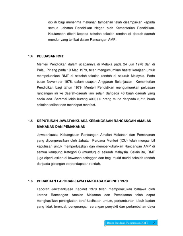 Buku panduan pengurusan rmt | PDF