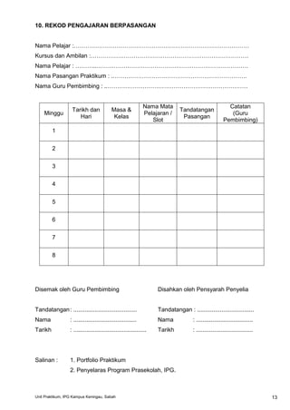 Buku panduan praktikum kpli pra sek jun 2010. bah 2 | PDF