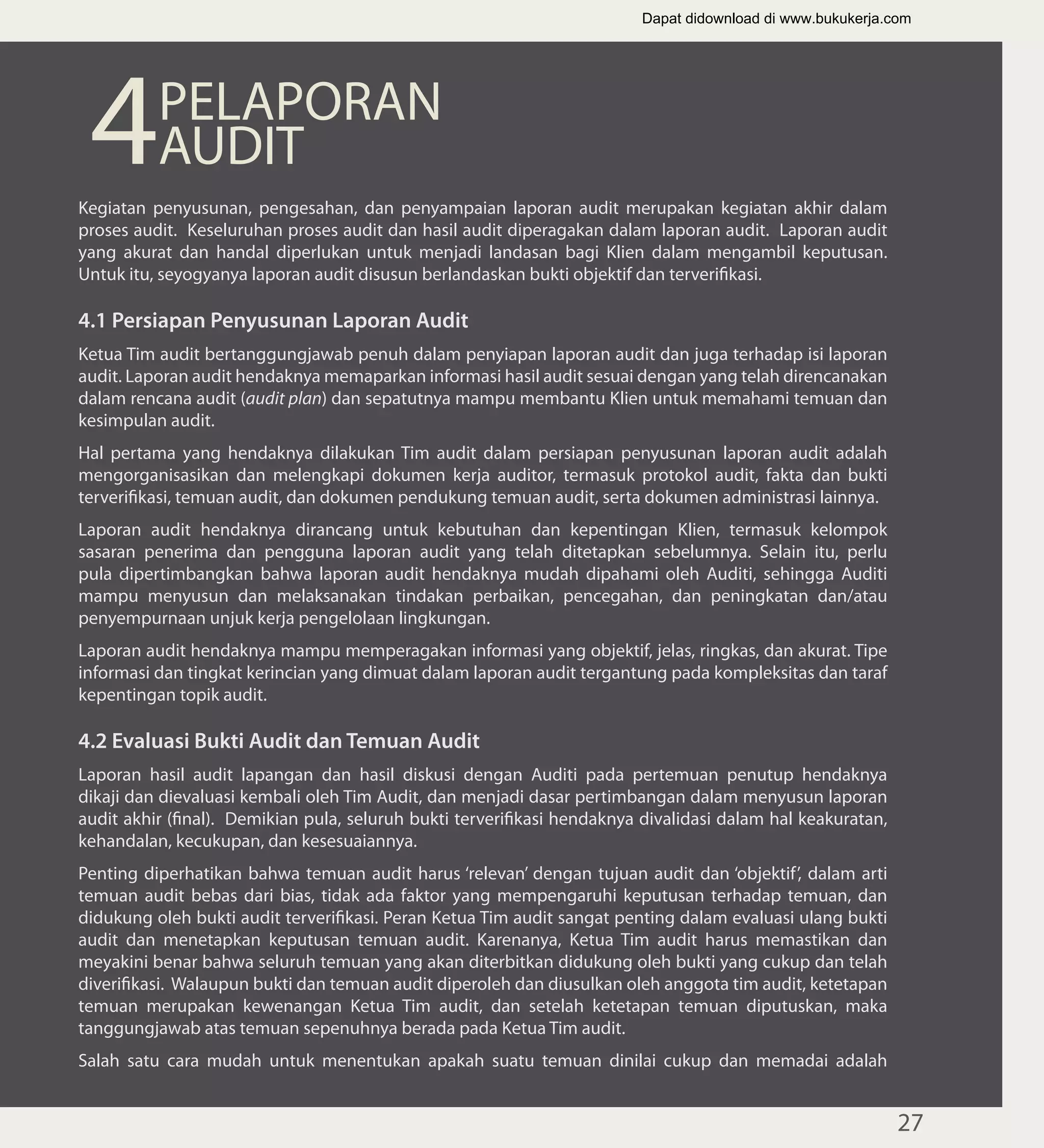 Buku panduan praktis pelaksanaan audit lingkungan | PDF