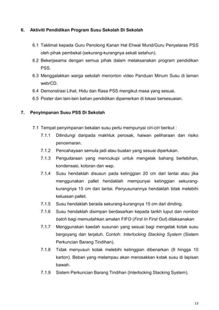 Buku panduan program susu sekolah (pss) 2.0 22 sept 2020 | PDF
