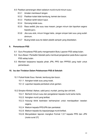 Buku panduan program susu sekolah (pss) 2.0 22 sept 2020 | PDF