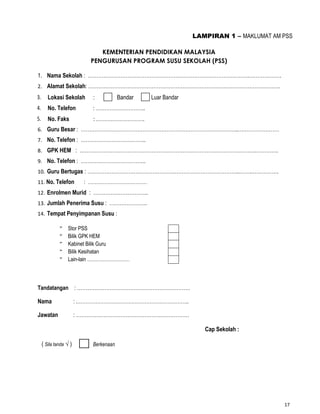 Buku panduan program susu sekolah (pss) 2.0 22 sept 2020 | PDF