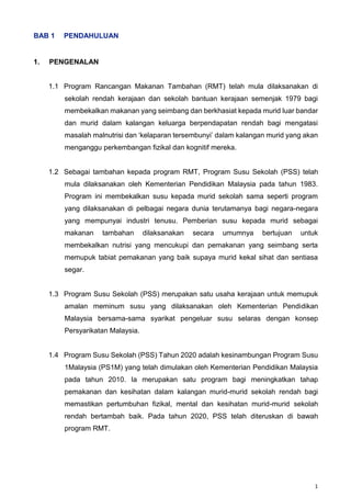 Buku panduan program susu sekolah (pss) 2.0 22 sept 2020 | PDF