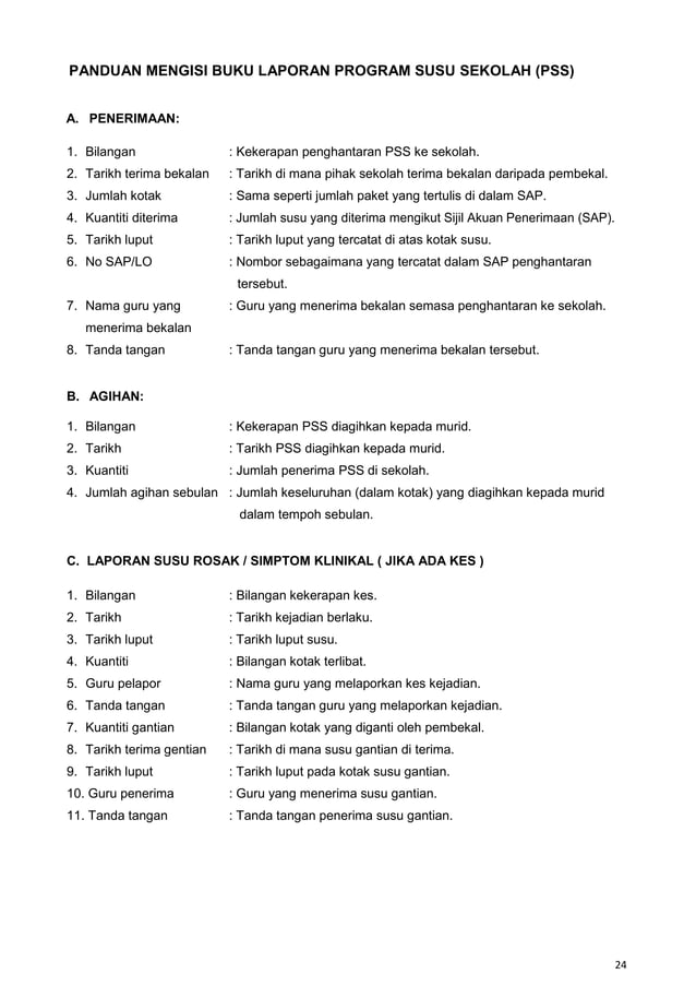 Buku panduan program susu sekolah (pss) 2.0 22 sept 2020 | PDF