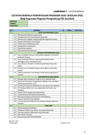 Buku panduan program susu sekolah (pss) 2.0 22 sept 2020 | PDF