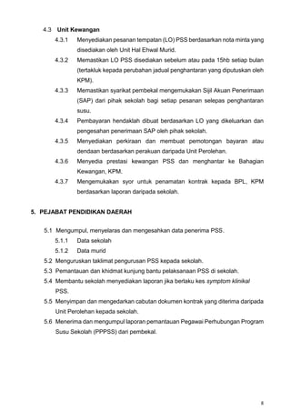 Buku panduan program susu sekolah (pss) 2.0 22 sept 2020 | PDF