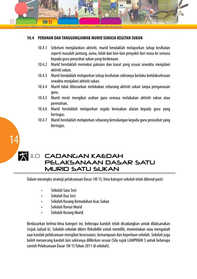 Buku panduan satu murid satu sukan | PDF