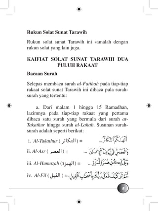 Buku panduan solat tarawih | PDF