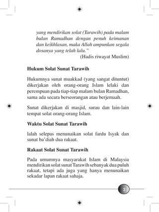 Buku panduan solat tarawih | PDF