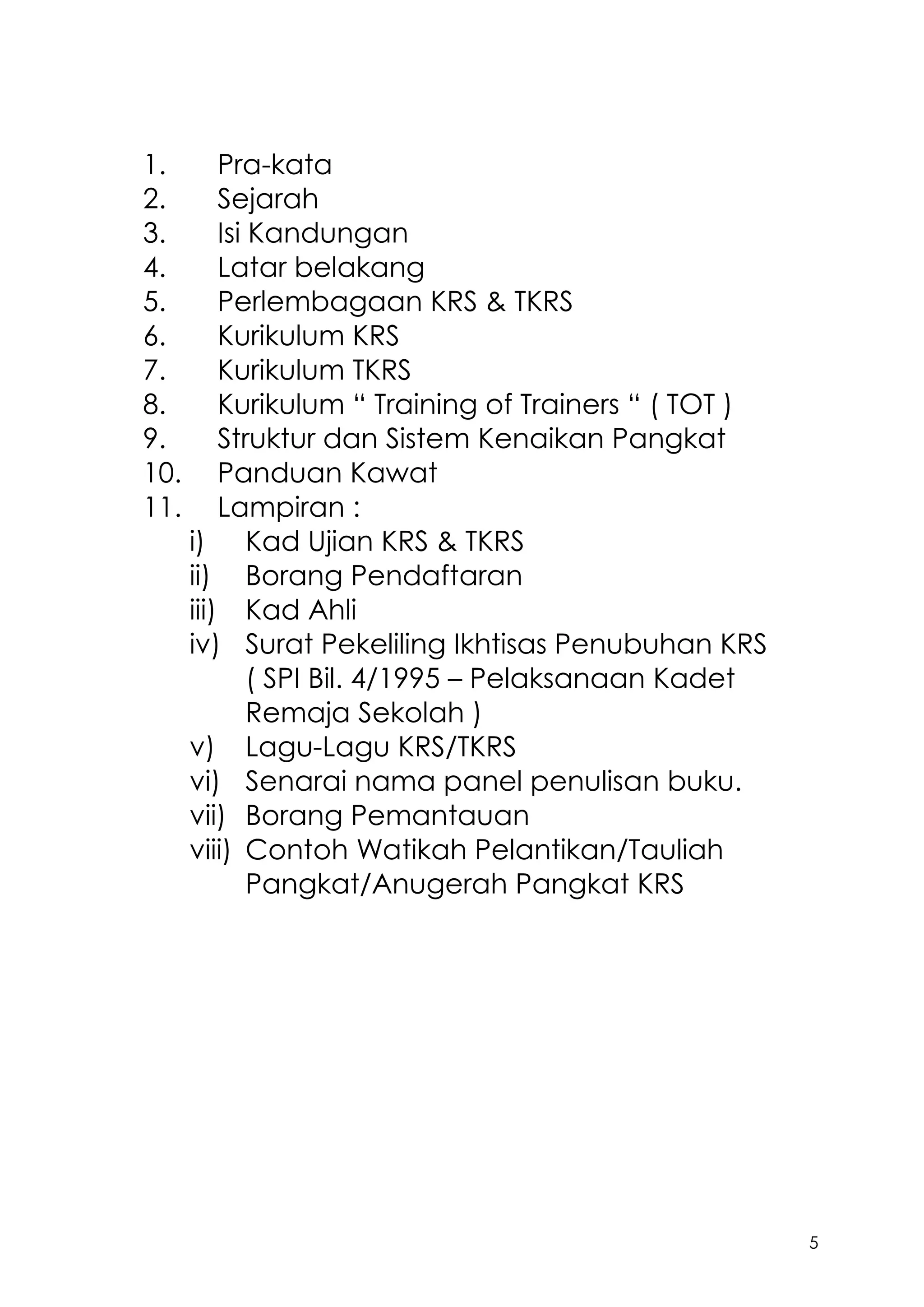 Buku Panduan Unit Beruniform TKRS | PDF