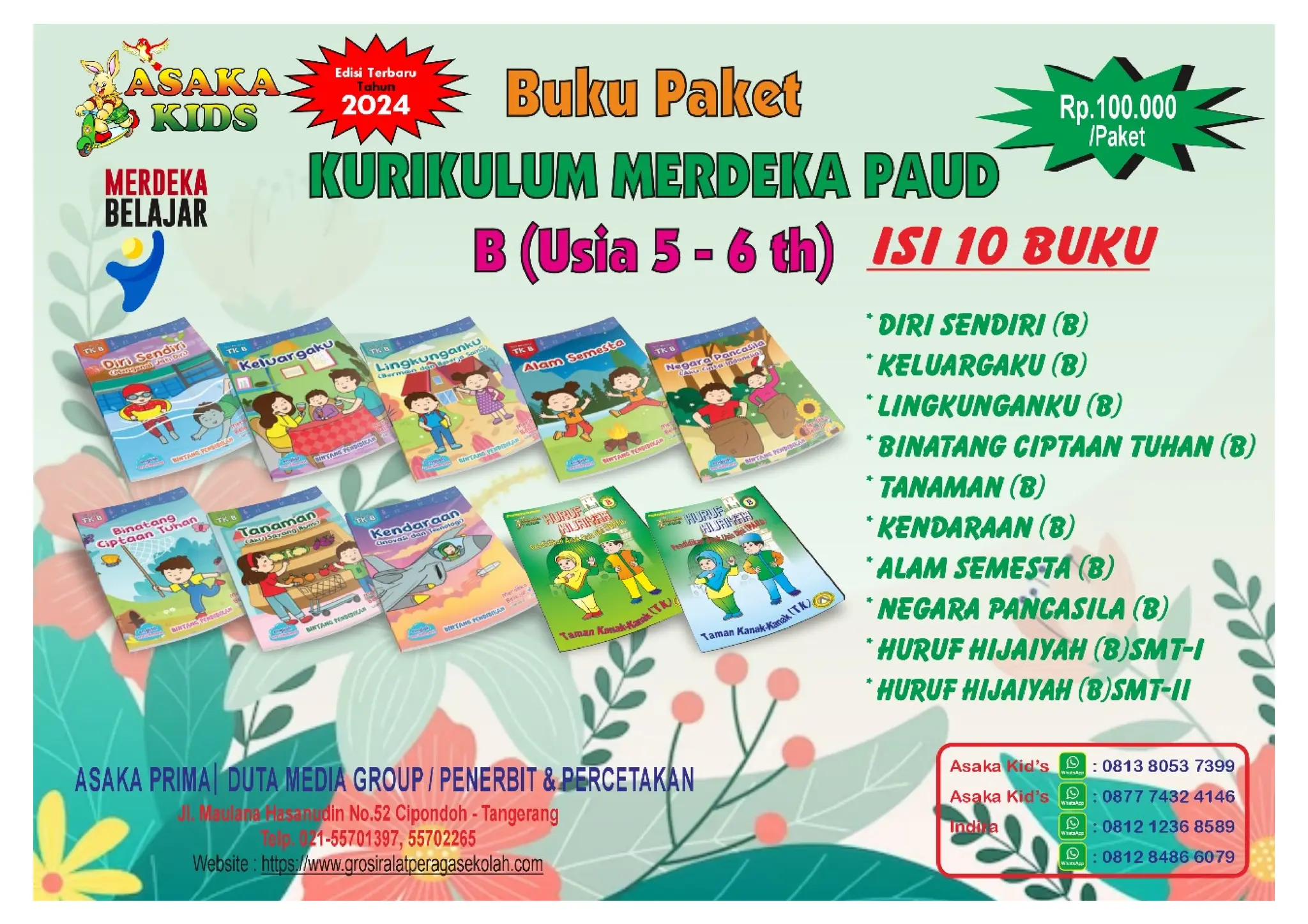 BUKU PAUD TK PAKET KURIKULUM MERDEKA 2024/2025 | PPT
