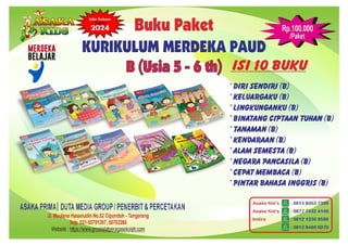 TERBARU BUKU PAUD TK KUMER 2025 TK B DAN TK A | PDF