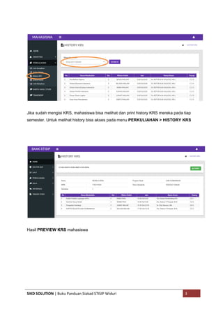 Pedoman Siakad Mahasiswa Ilmu komunikasi dan Kesejahteraan Sosial | PDF