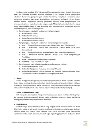 BUKU PEDOMAN AKADEMIK STKIP HAMZANWADI SELONG TAHUN 2014/2015 | PDF