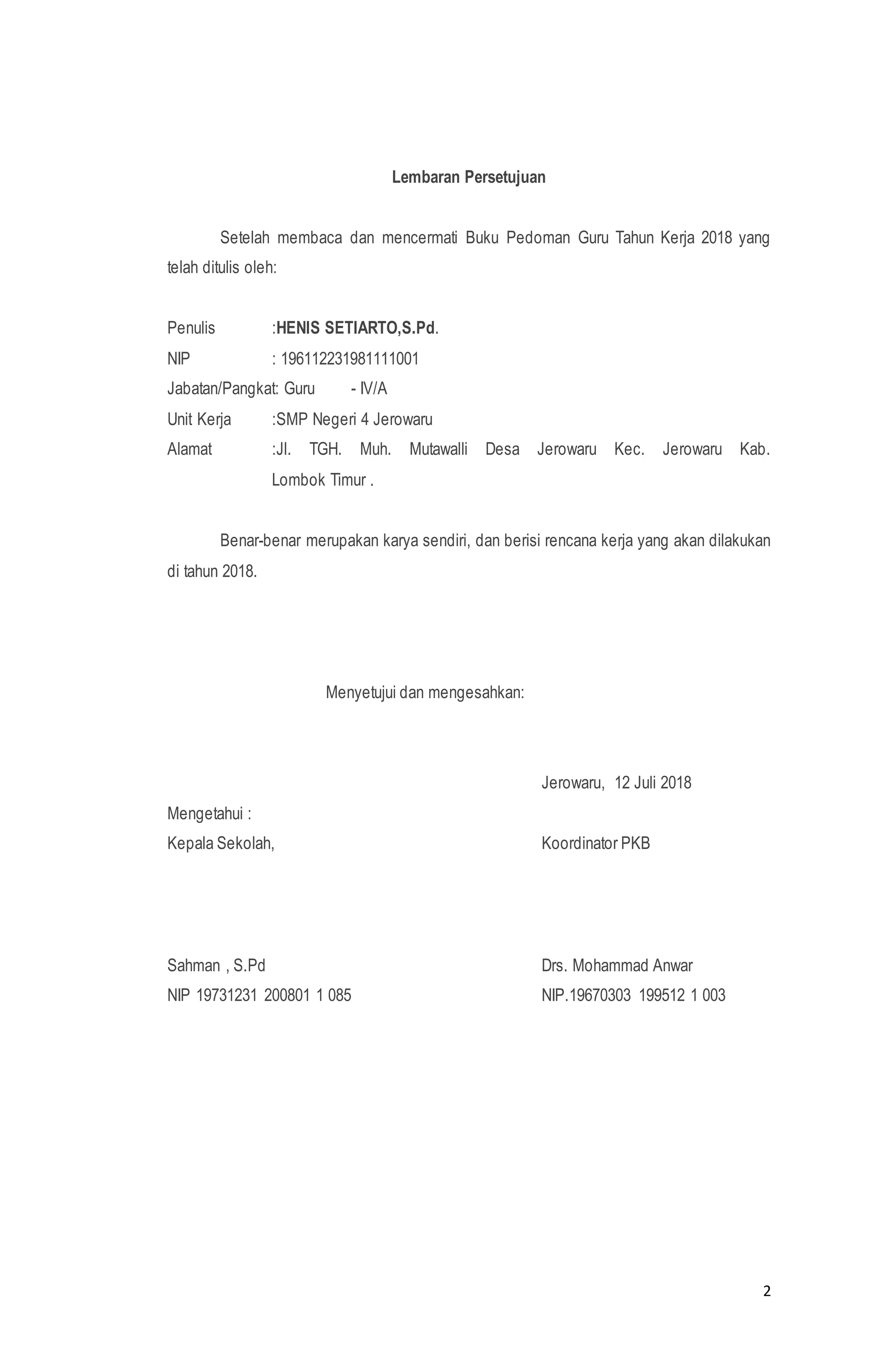 Buku Pedoman Guru | DOCX