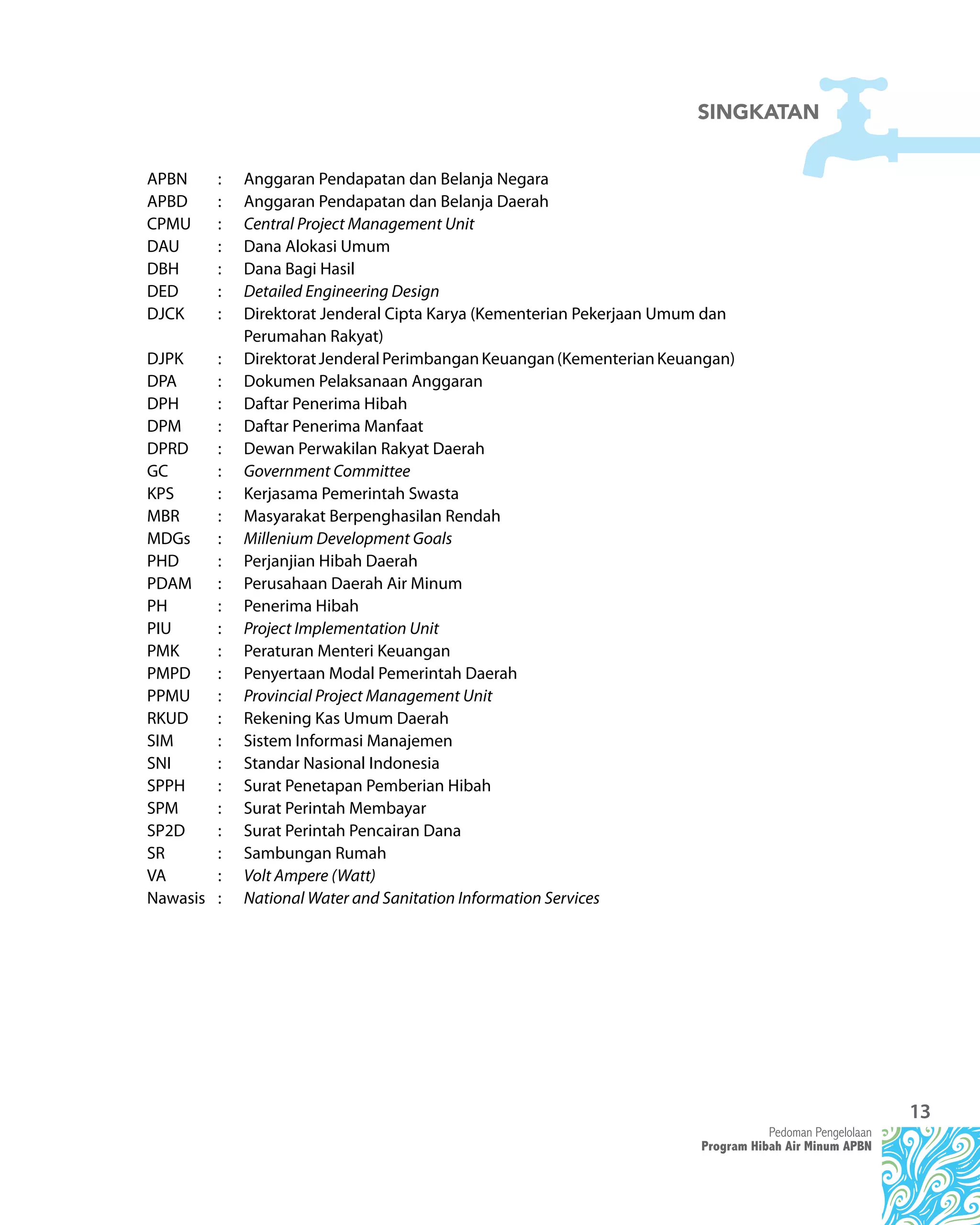 Buku pedoman hibahairminum-apbn | PDF