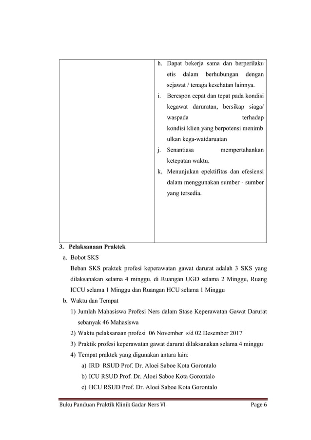 Buku pedoman kerja keperawatan gawat darurat ners vi | PDF
