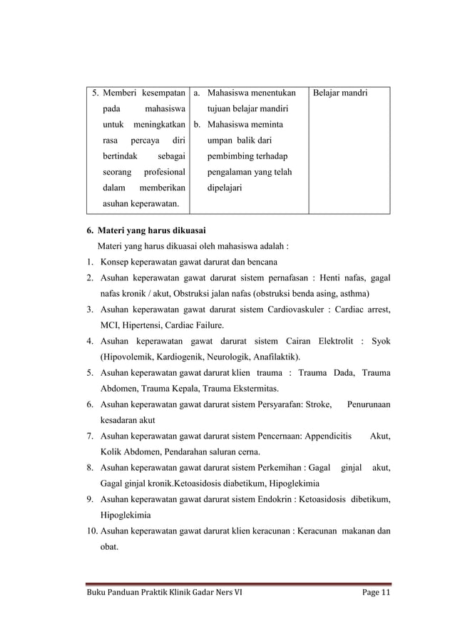 Buku pedoman kerja keperawatan gawat darurat ners vi | PDF