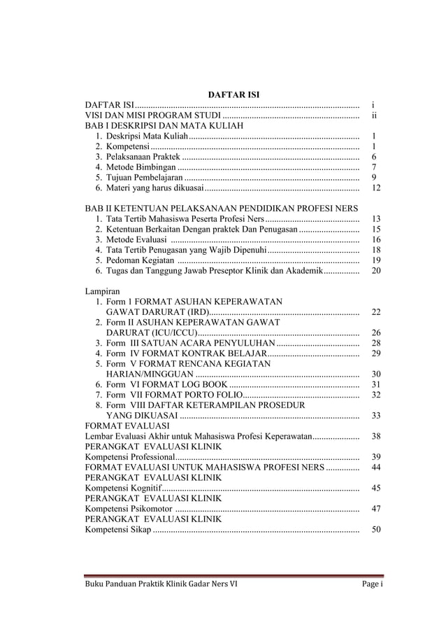Buku pedoman kerja keperawatan gawat darurat ners vi | PDF