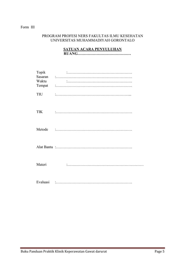 Buku pedoman kerja keperawatan gawat darurat ners vi | PDF