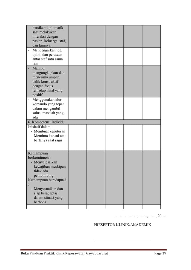 Buku pedoman kerja keperawatan gawat darurat ners vi | PDF