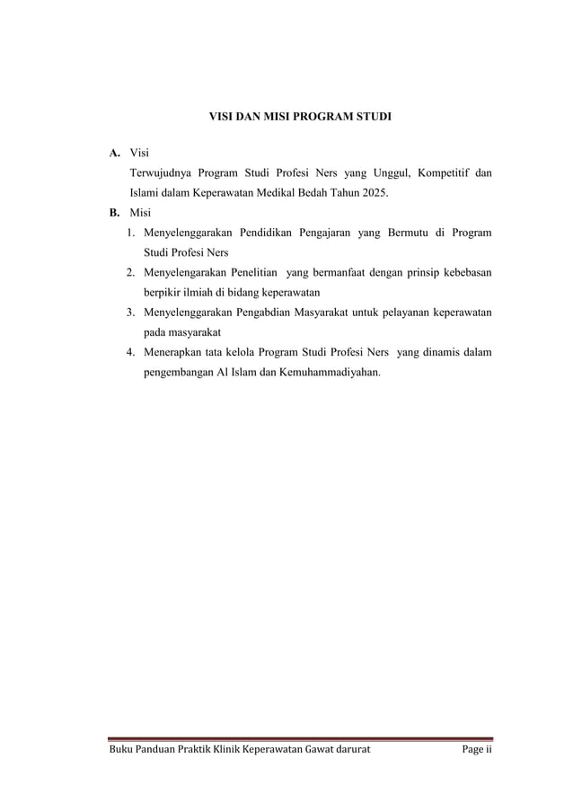 Buku pedoman kerja keperawatan Gawat Garurat Ners VII | PDF