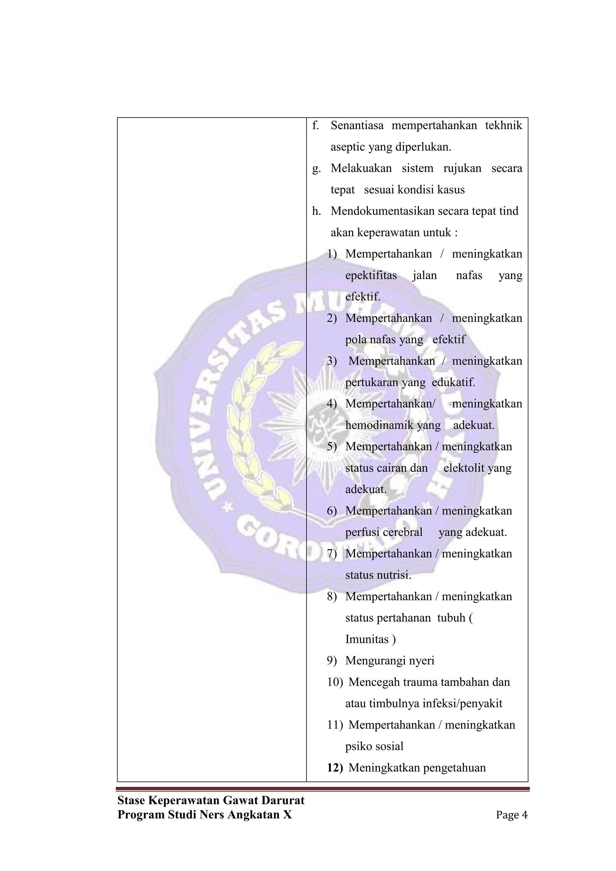 Buku pedoman kerja keperawatan Gawat Darurat Ners x | PDF