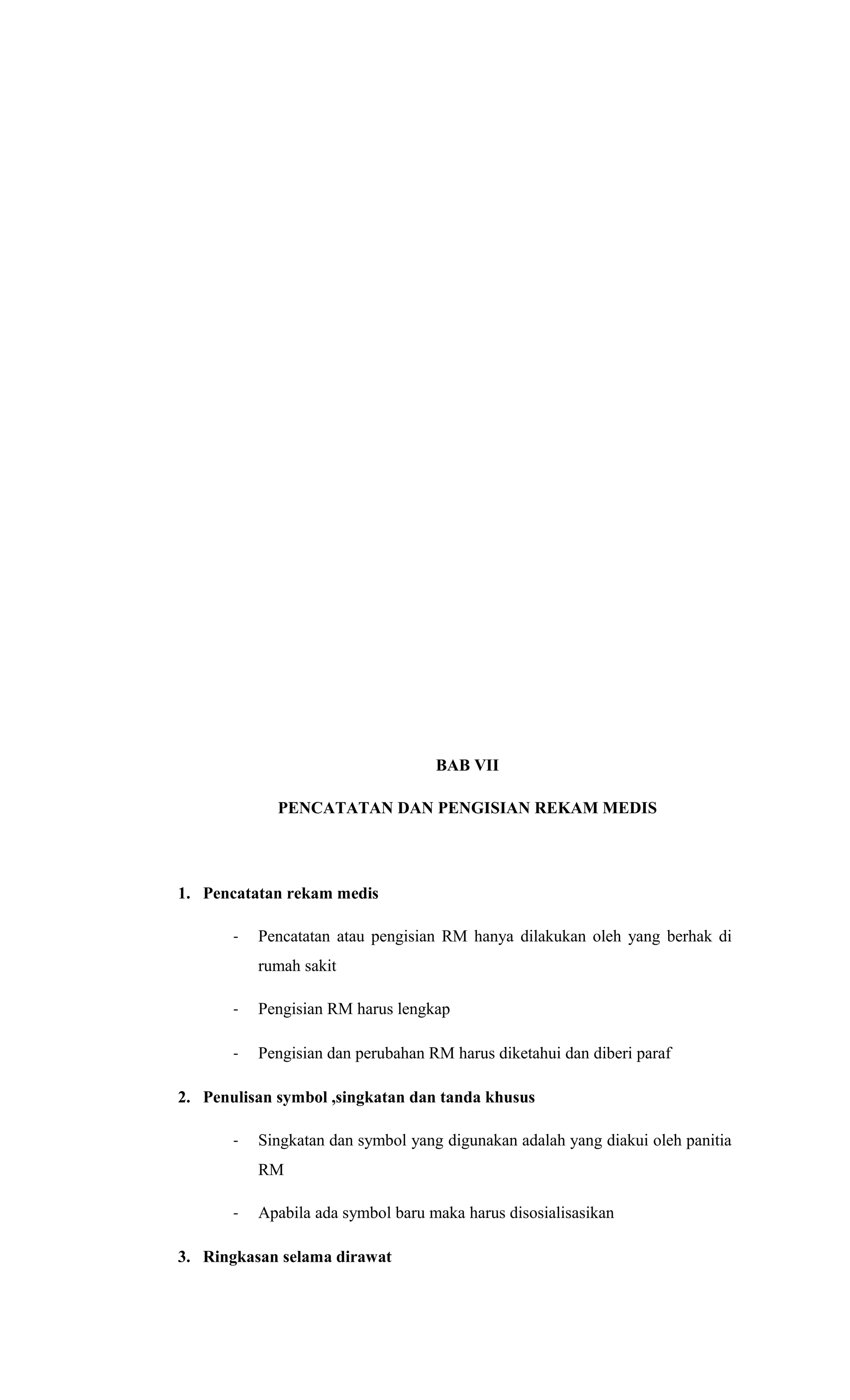 Buku pedoman rekam medis | DOC