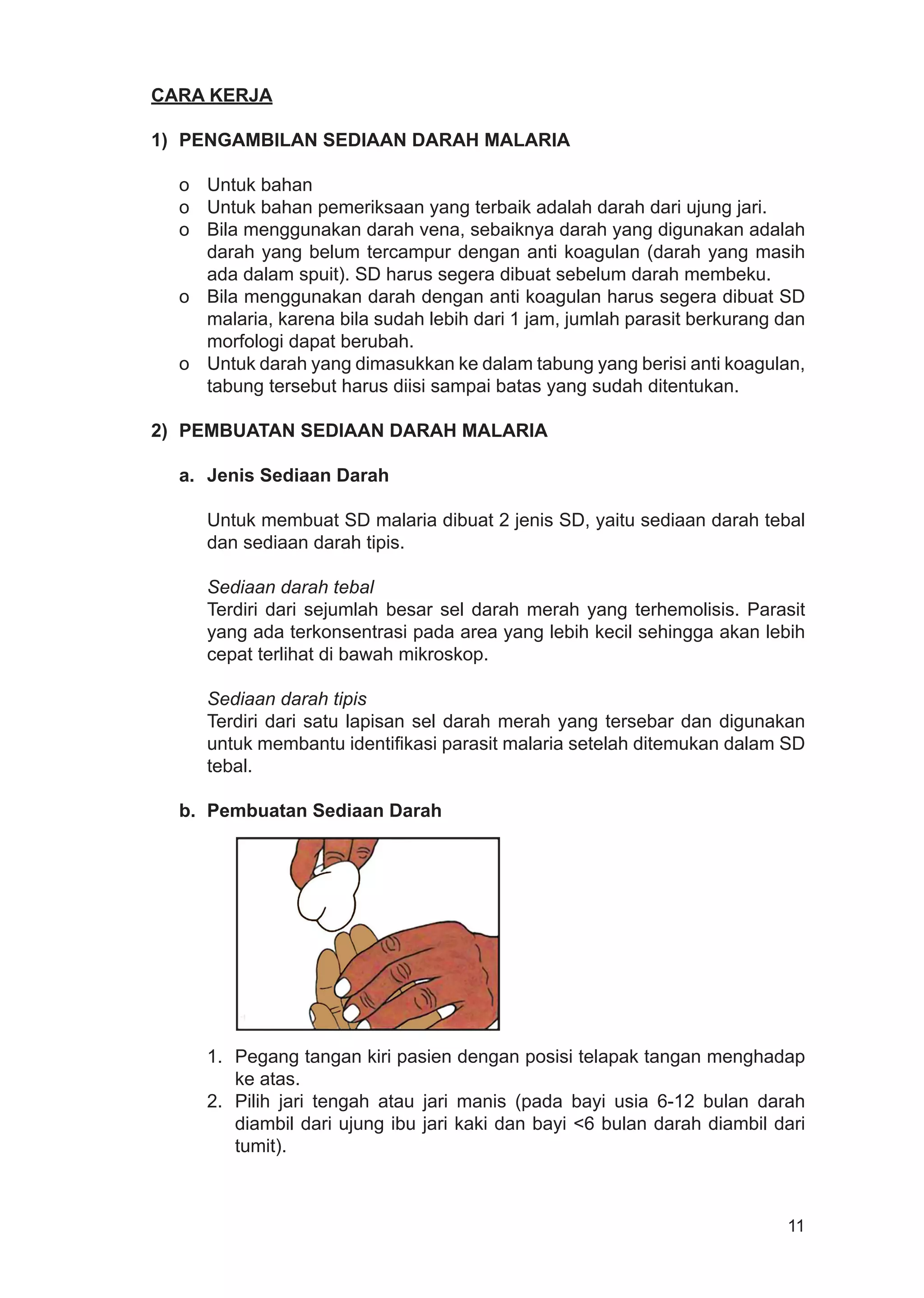 Buku pedoman teknis pemeriksaan parasit malaria | PDF