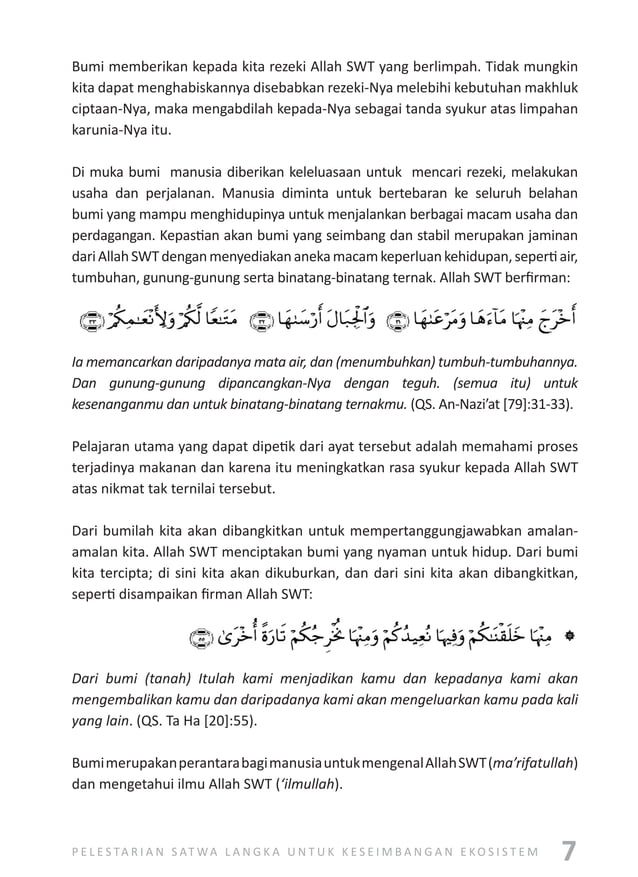 Buku pelestarian satwa untuk keseimbangan ekosistem | PDF