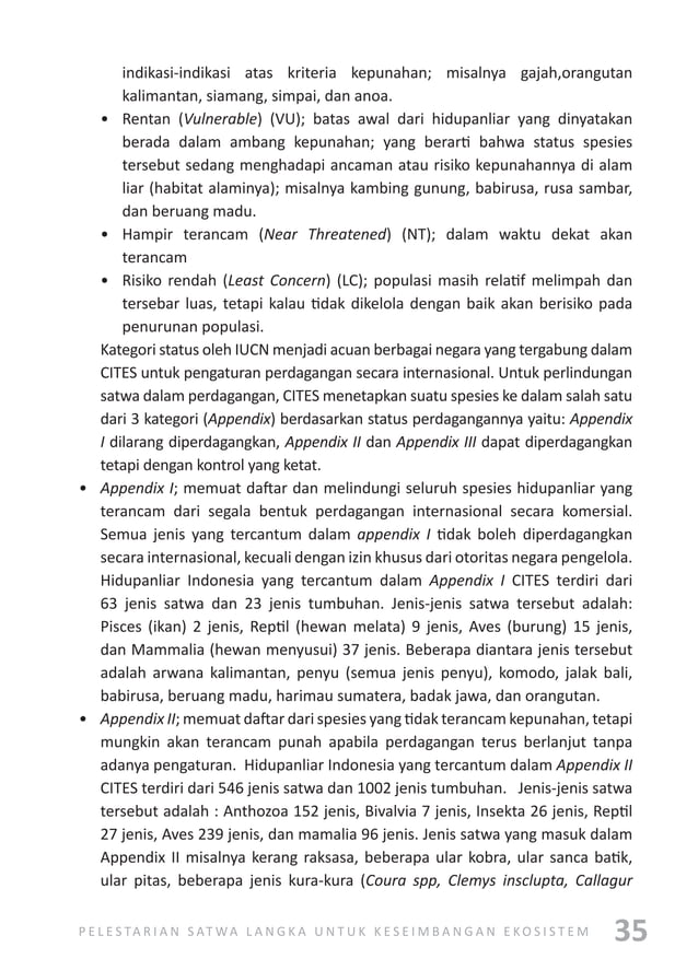 Buku pelestarian satwa untuk keseimbangan ekosistem | PDF