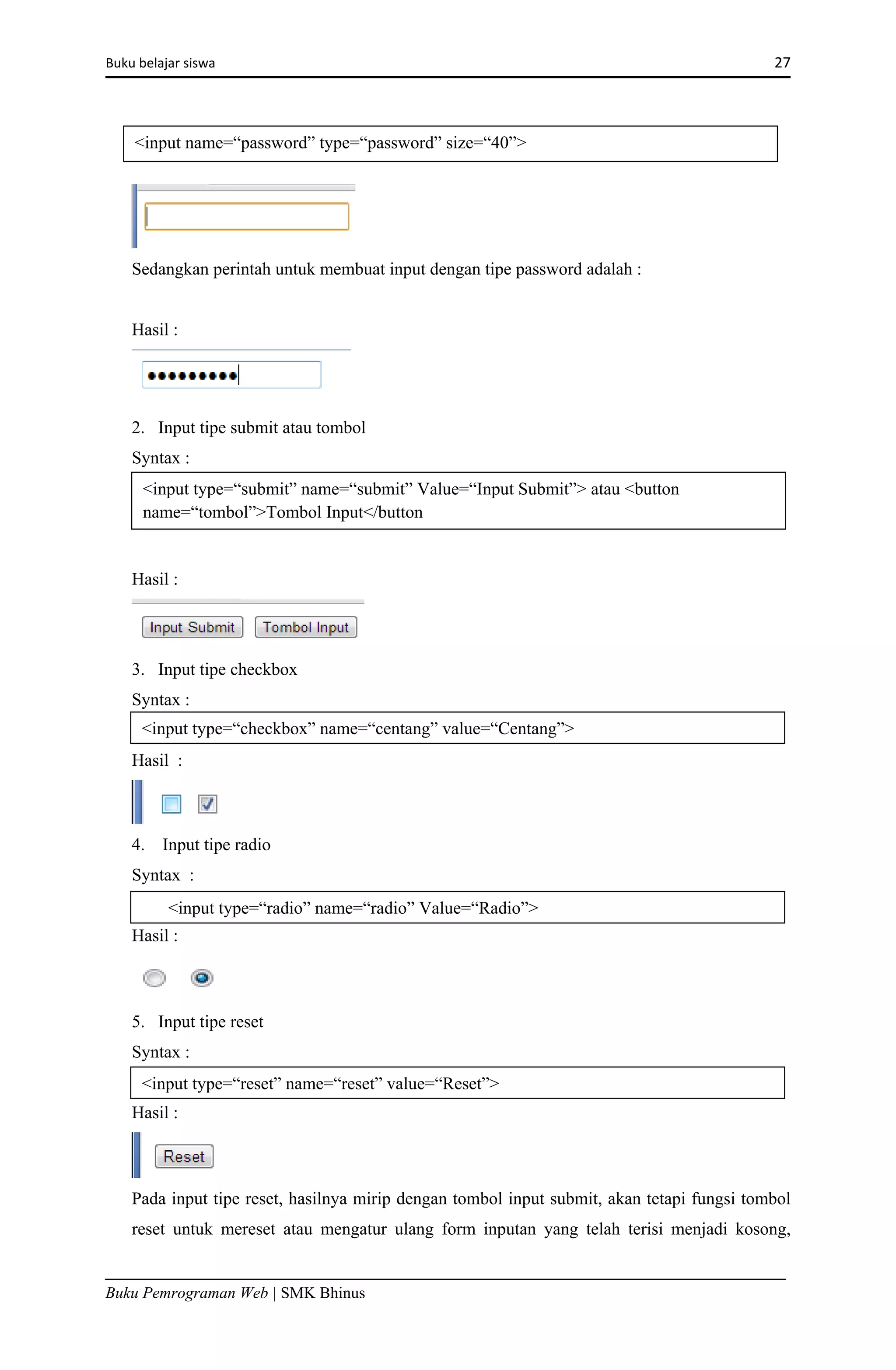 Buku pemrograman web html-css-javascript | PDF