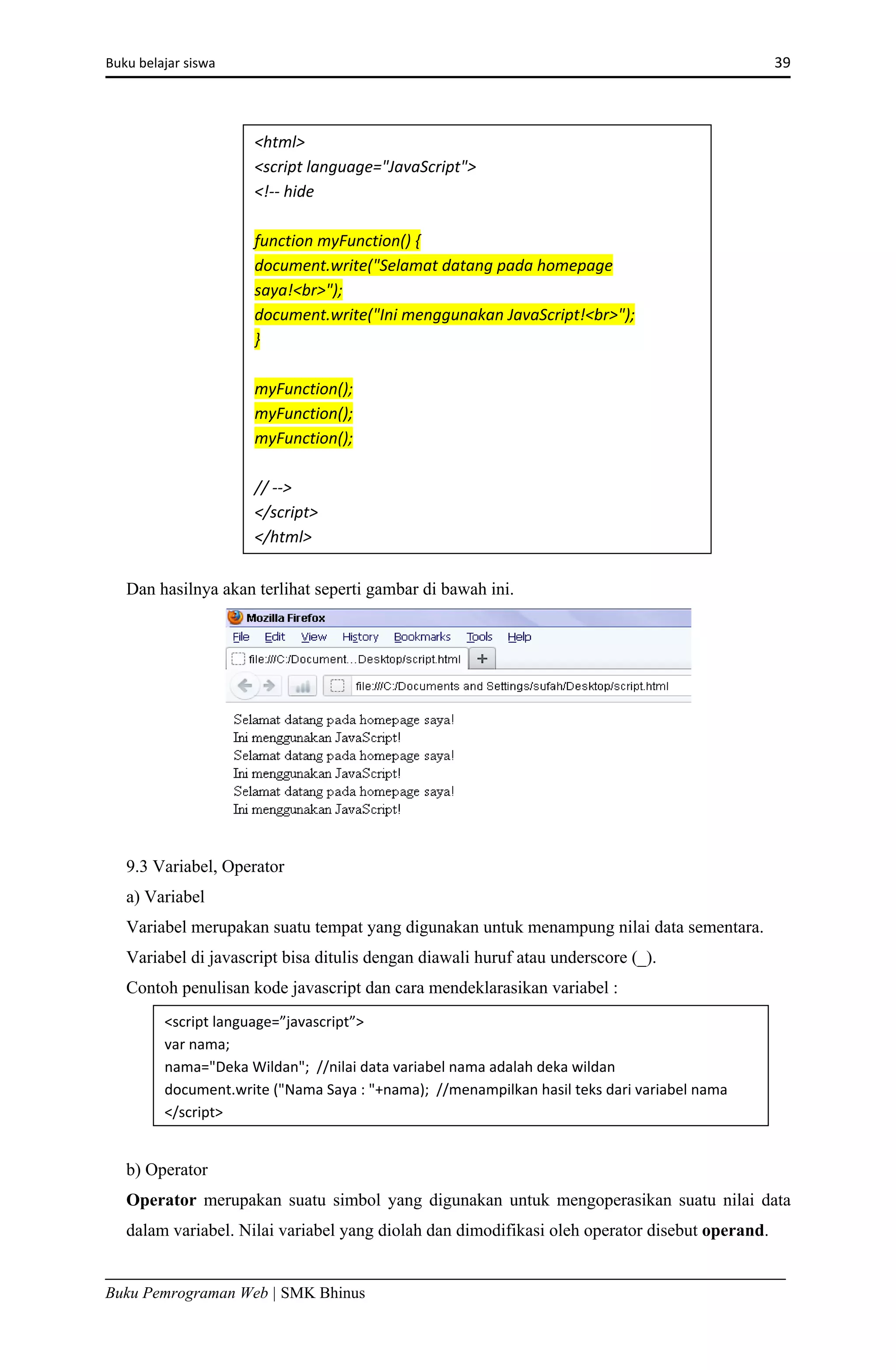 Buku pemrograman web html-css-javascript | PDF